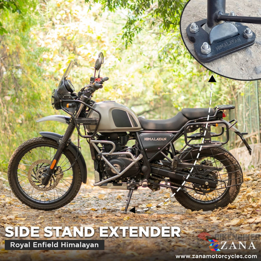 Side Stand Extender Aluminum & Stainless -steel for Royal Enfield Hima ...
